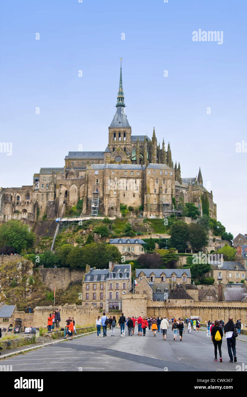 France, Normandy, Mont Saint Michel, Abbey of Mont Saint Michel Stock ...