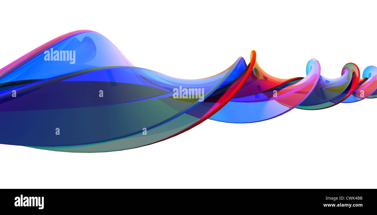 Colorful abstract waves isolated on white Stock Photo - Alamy