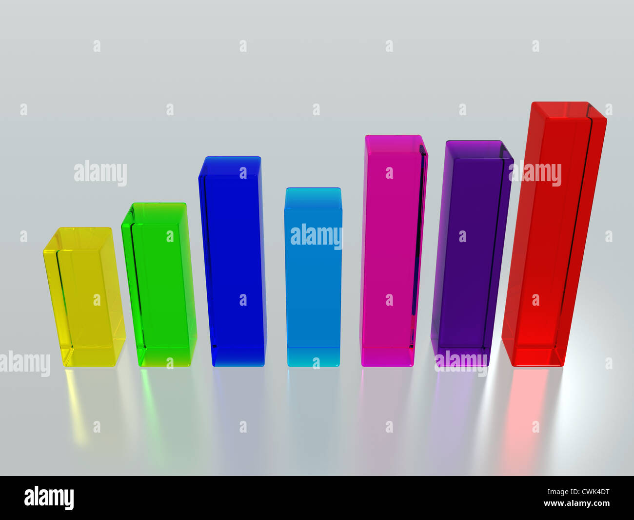 3d image of colored glossy bars Stock Photo - Alamy