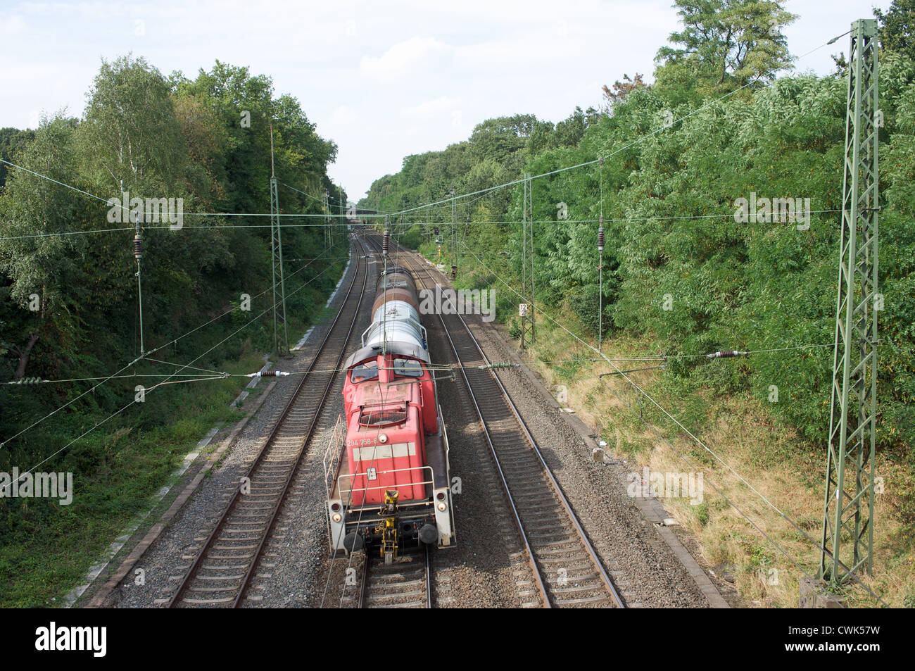 German Railways (DB) freight train, Leichlingen, Germany Stock Photo ...