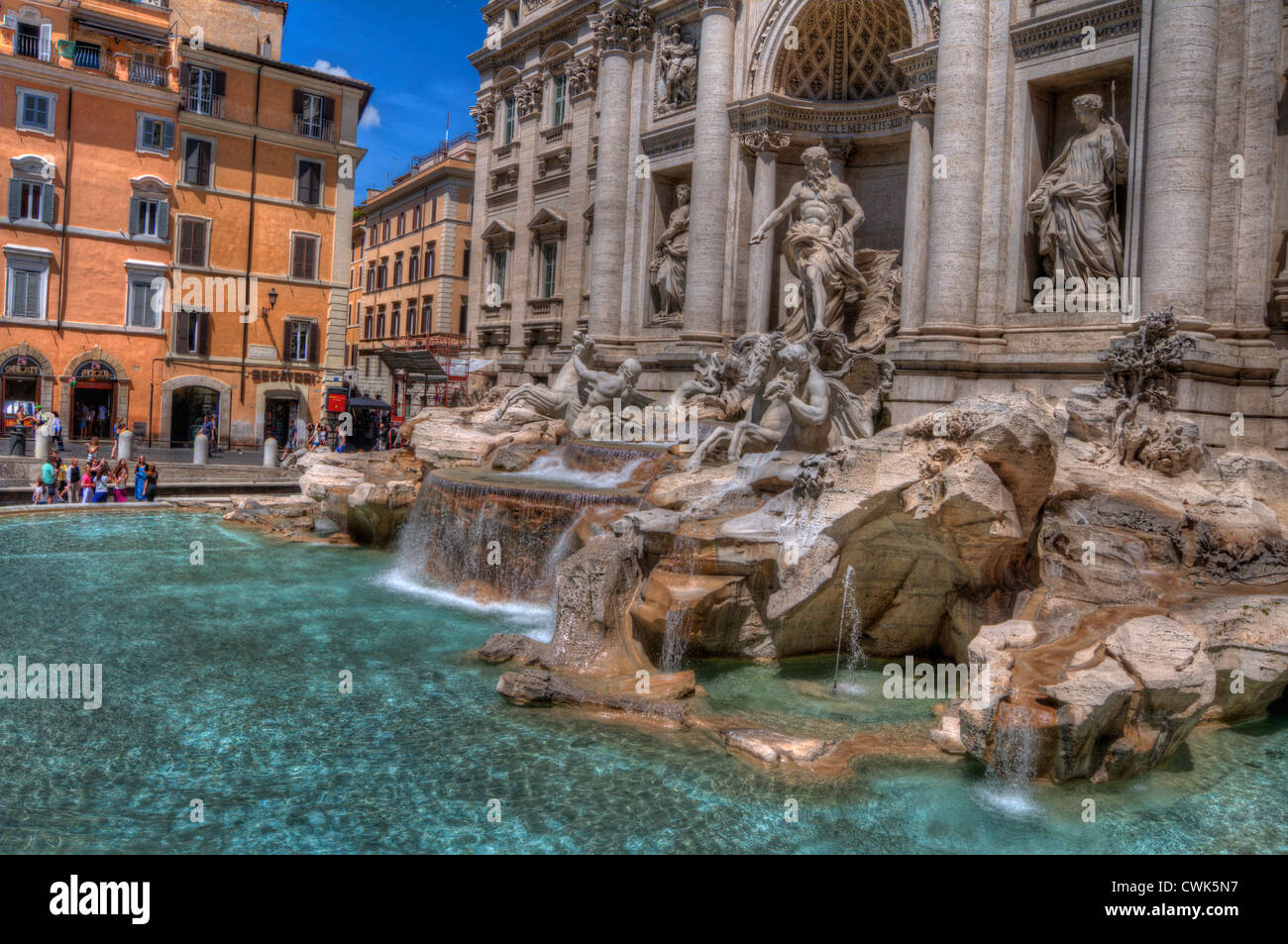 HDR of the Trevi Fountain in the Trevi district in Rome, Italy Stock ...