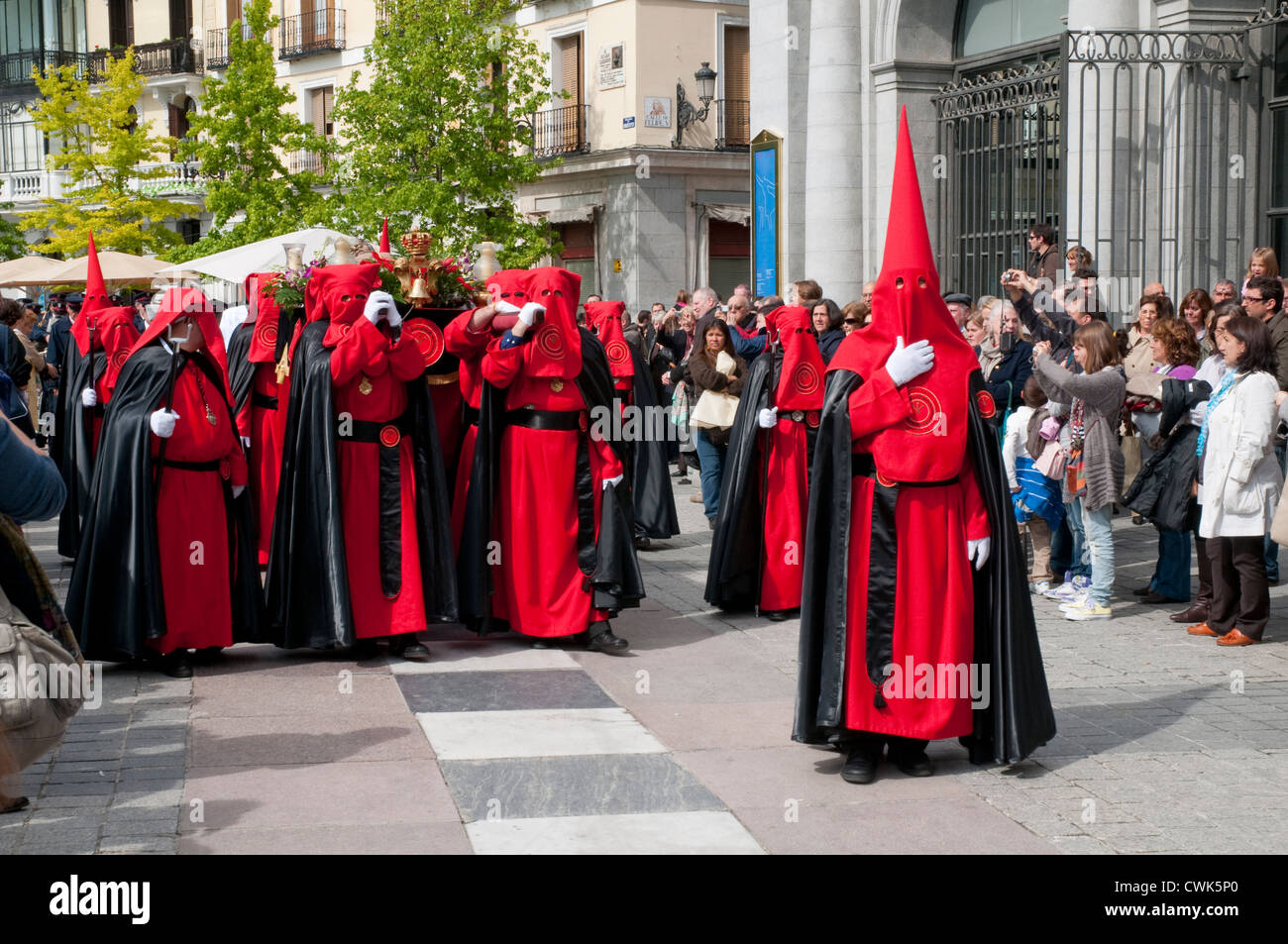 Cristo Yacente, La Soledad procession, Holy Week. Plaza de Oriente ...