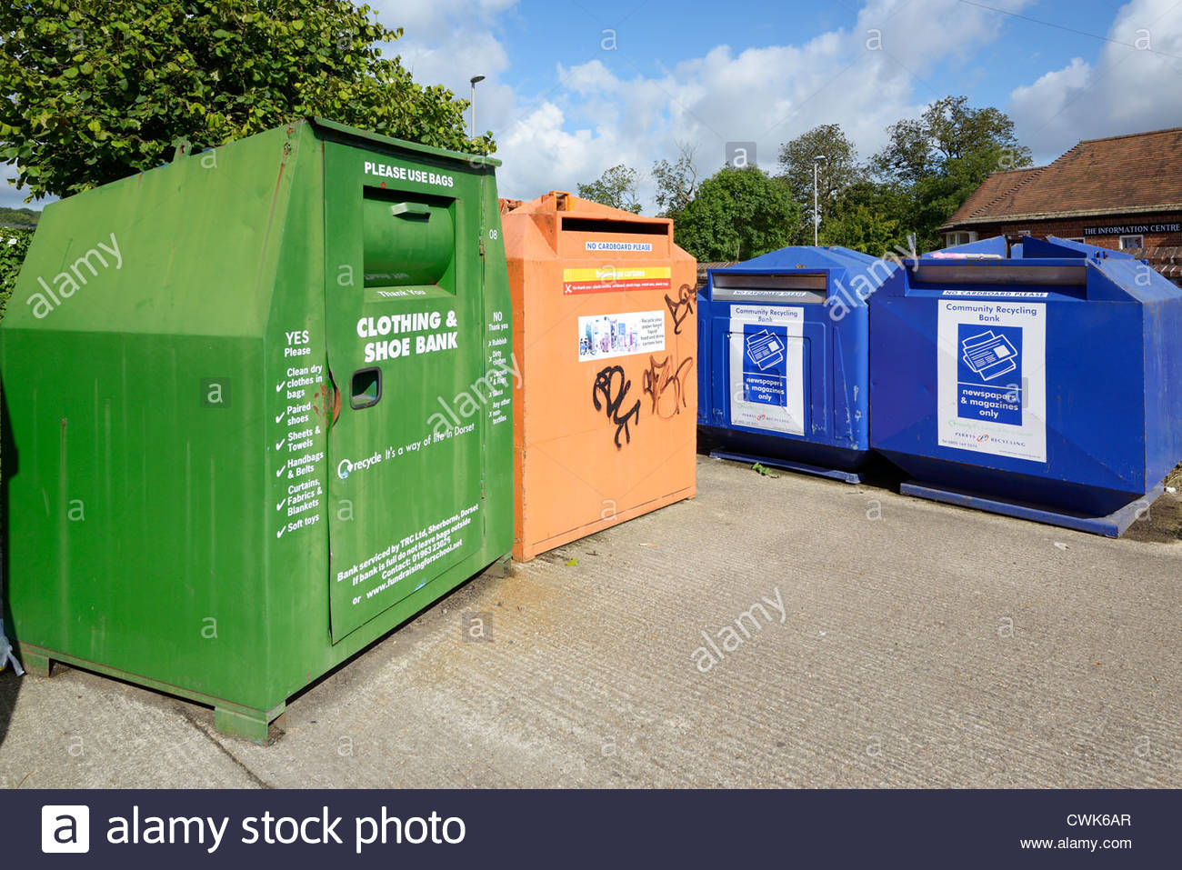 Green Recycling Skips High Resolution Stock Photography and Images - Alamy