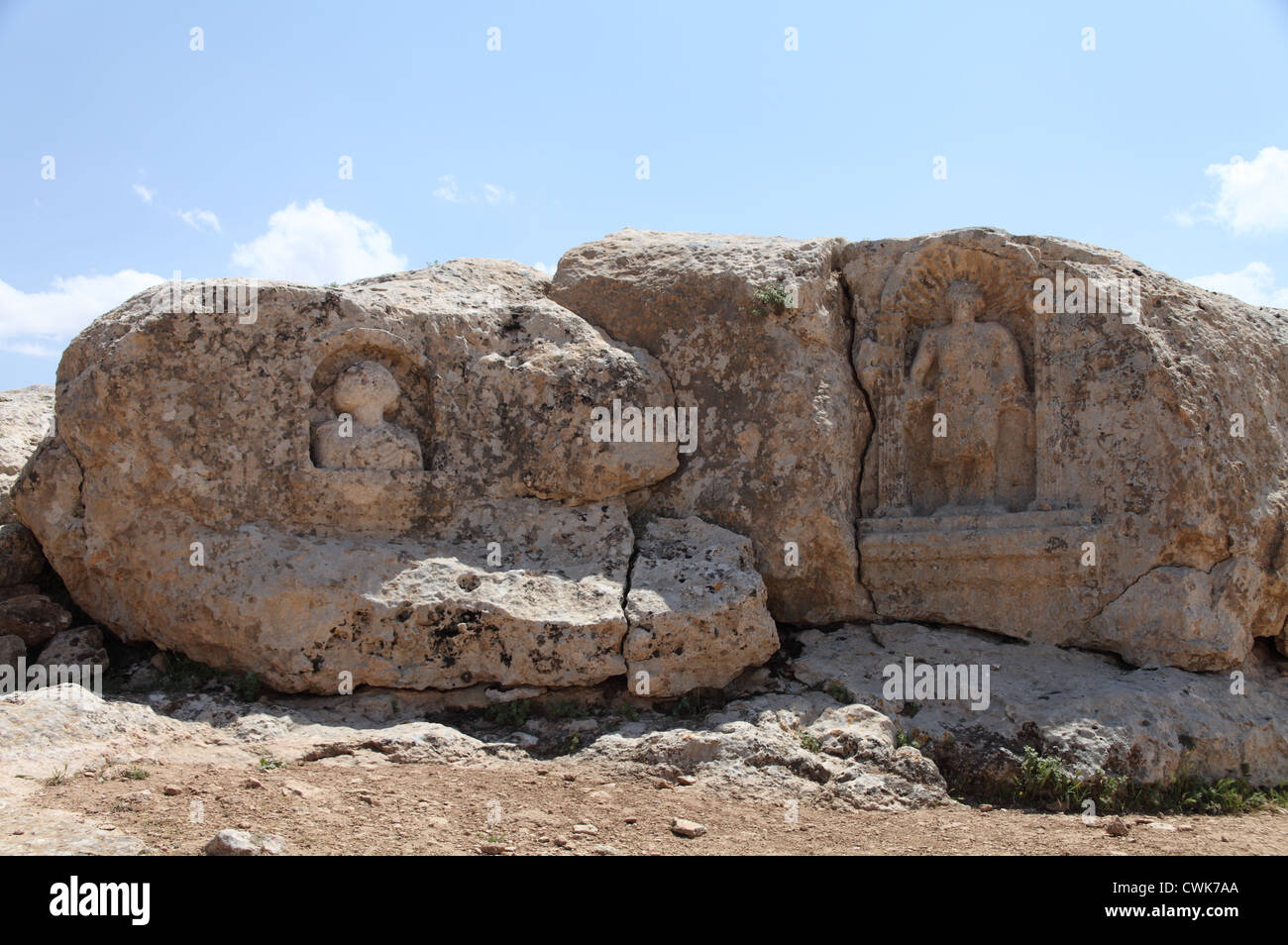 Earliest pagan site Sumatar or Sogmatar, showing the Moon and Sun Gods ...