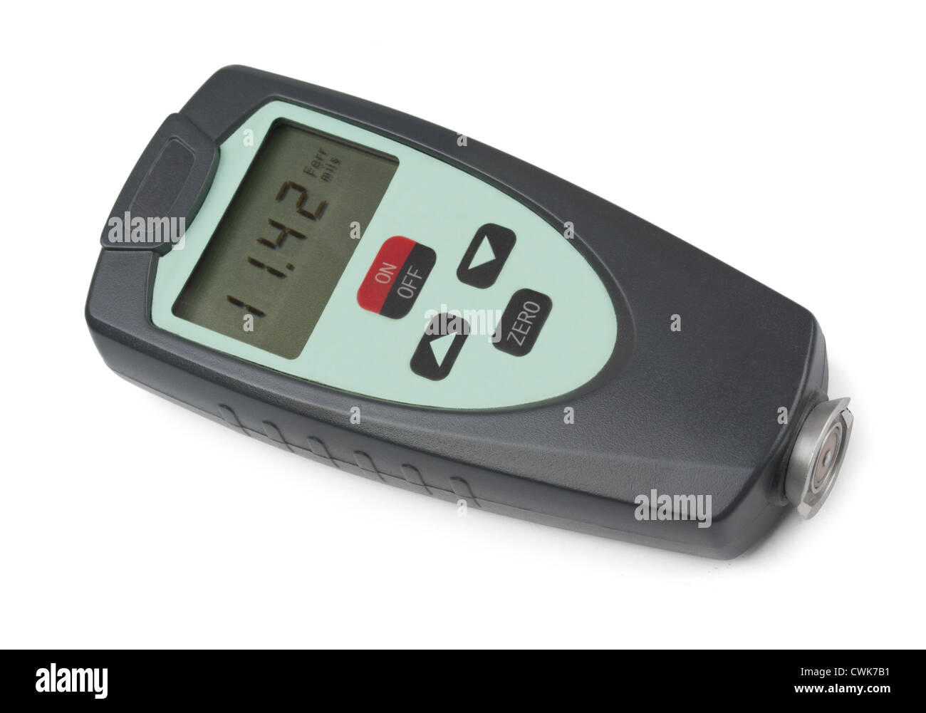 Electronic coating thickness gauge isolated on white Stock Photo - Alamy