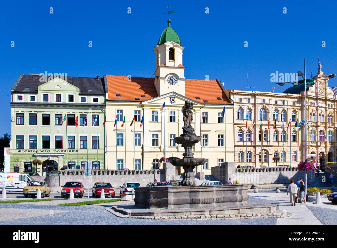 Radnice, Namesti Svobody, Teplice v Cechach, Ceska republika Stock ...