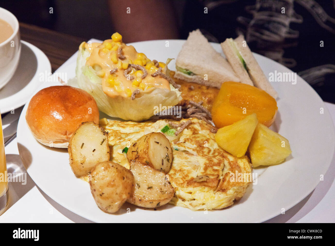 Asia, China, Macau. Portuguese breakfast Stock Photo - Alamy