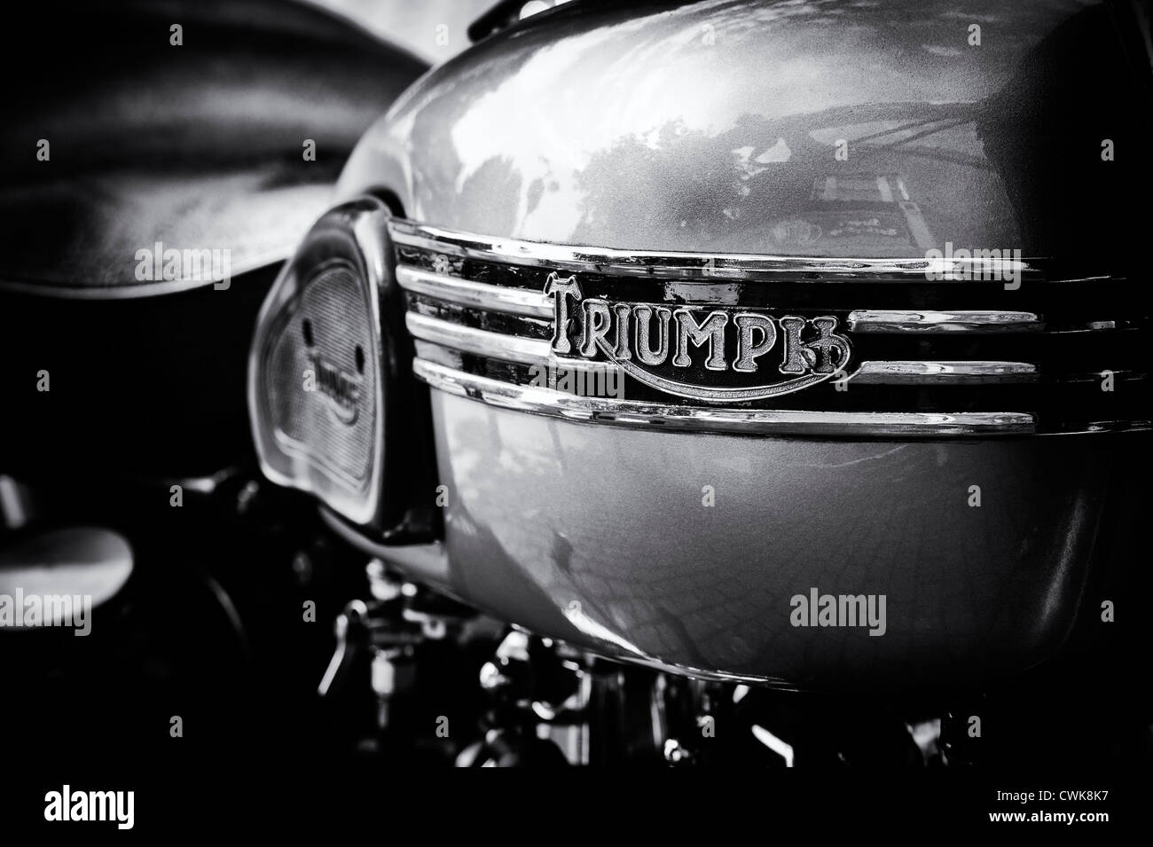 1956 Triumph Tiger 110 650 cc OHV Twin motorcycle. Classic british ...