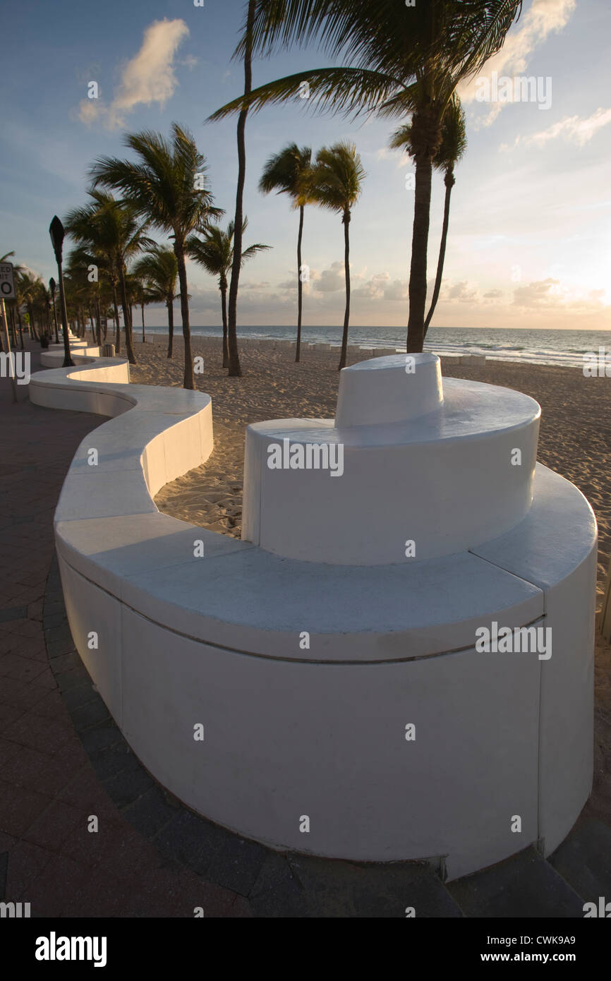 POINSETTIA STREET BEACH ENTRANCE WAVE WALL PROMENADE FORT LAUDERDALE ...