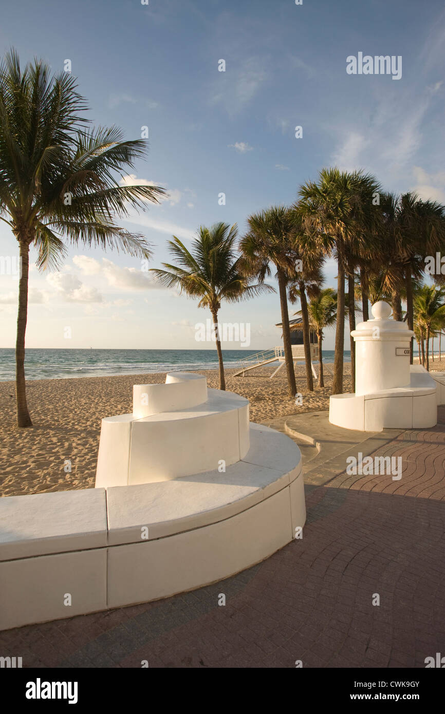 CORTEZ STREET BEACH ENTRANCE WAVE WALL PROMENADE FORT LAUDERDALE ...