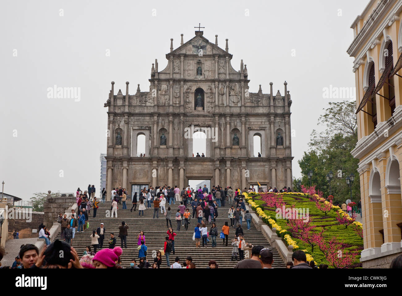 Asia, China, Macau. Ruins of St. Paul's, the largest church in Asia ...