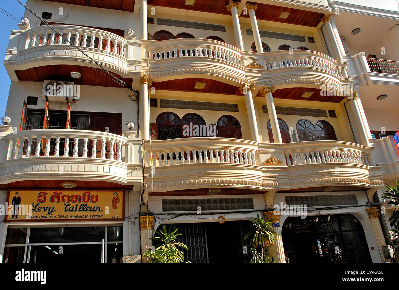 colonial house Vientiane Laos Stock Photo - Alamy