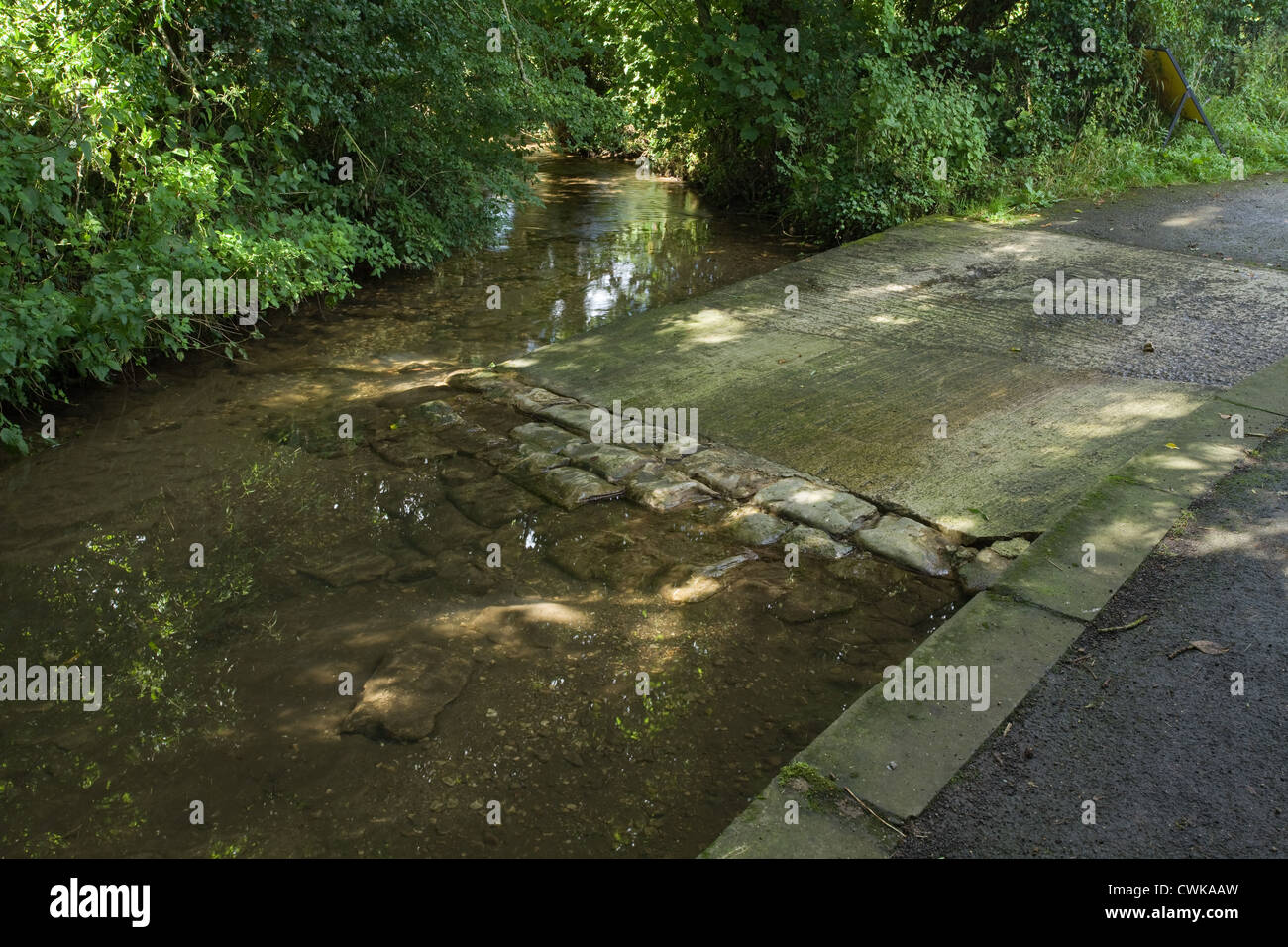A ford crossing point on the River Rase near Tealby village in the ...