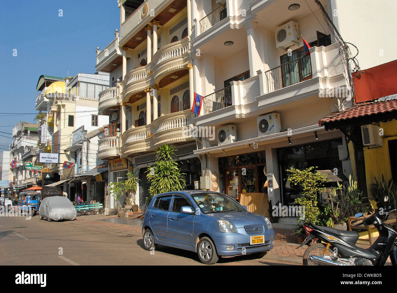 street scene ,Vientiane, Laos Stock Photo - Alamy