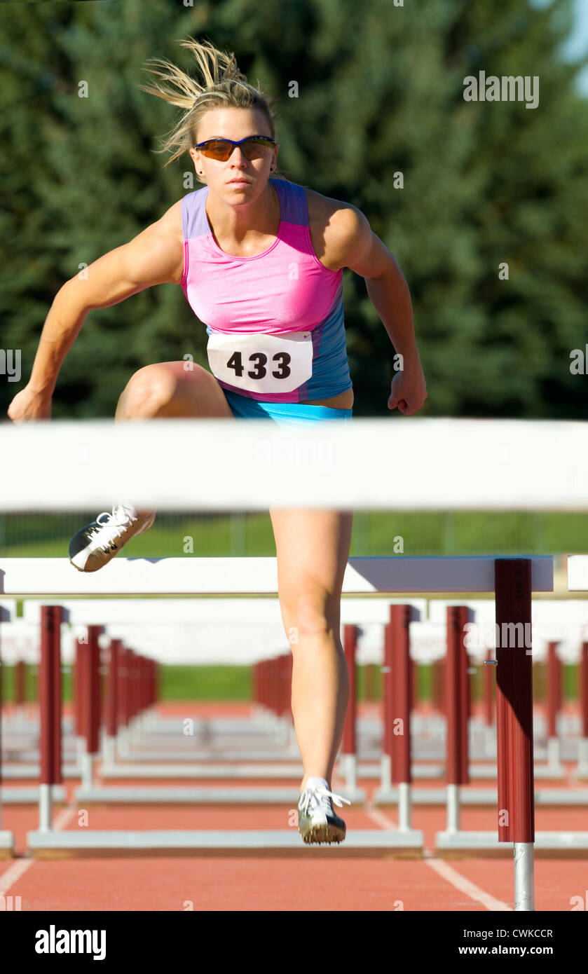 Jumping hurdles hi-res stock photography and images - Alamy