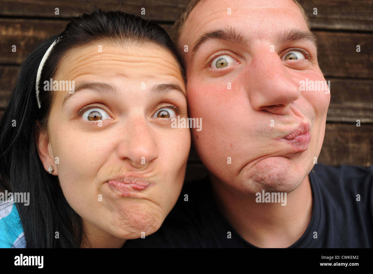 Two Funny Faces Stock Photo - Alamy