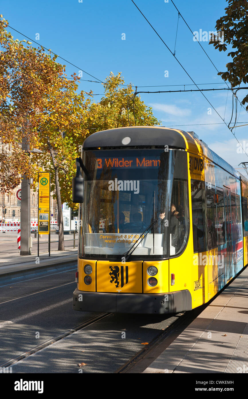 Streetcar in Dresden, Germany Stock Photo - Alamy