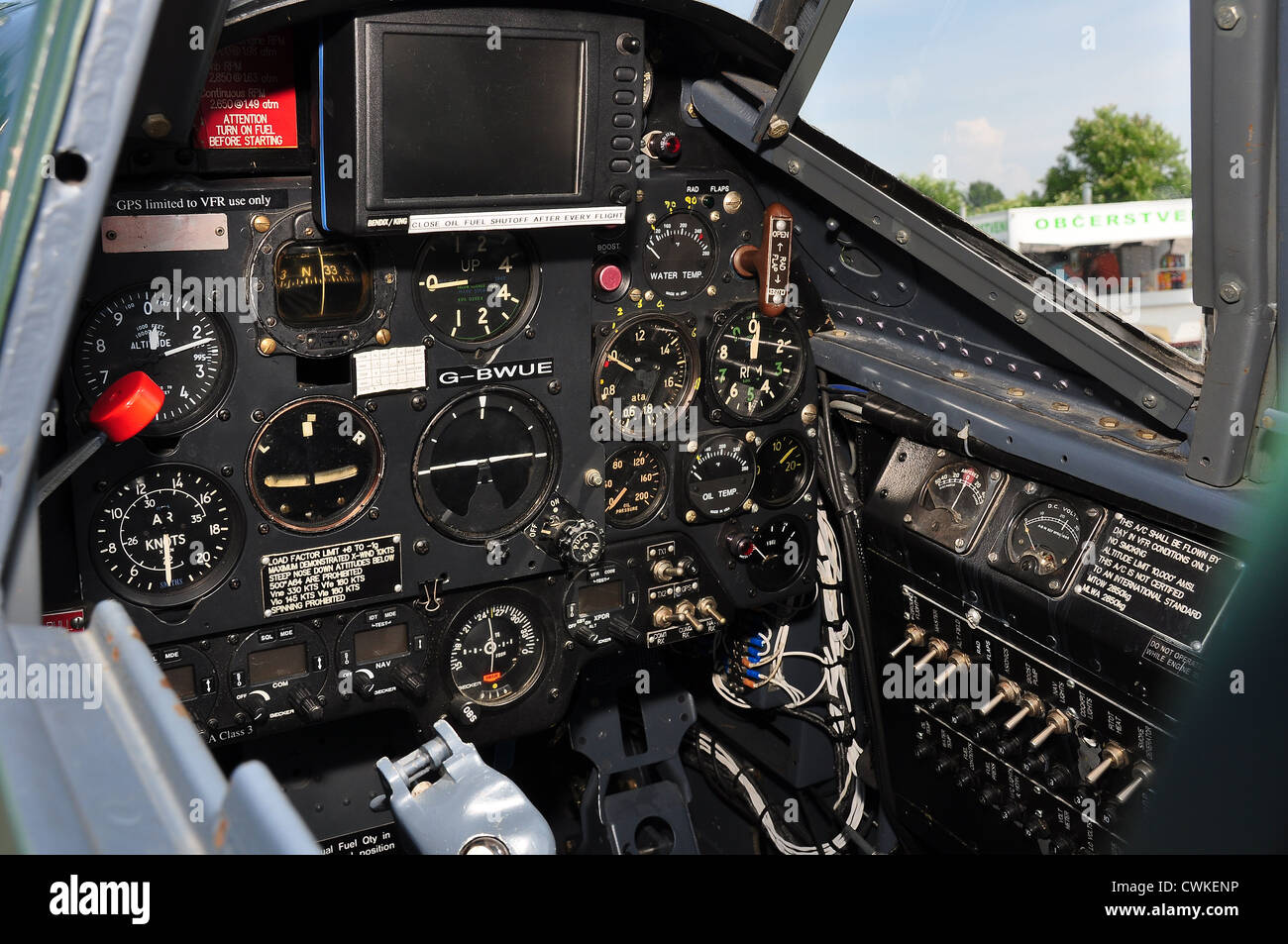 Cockpit Of Hispano Ha 1112 M1l Buchon High Resolution Stock Photography ...