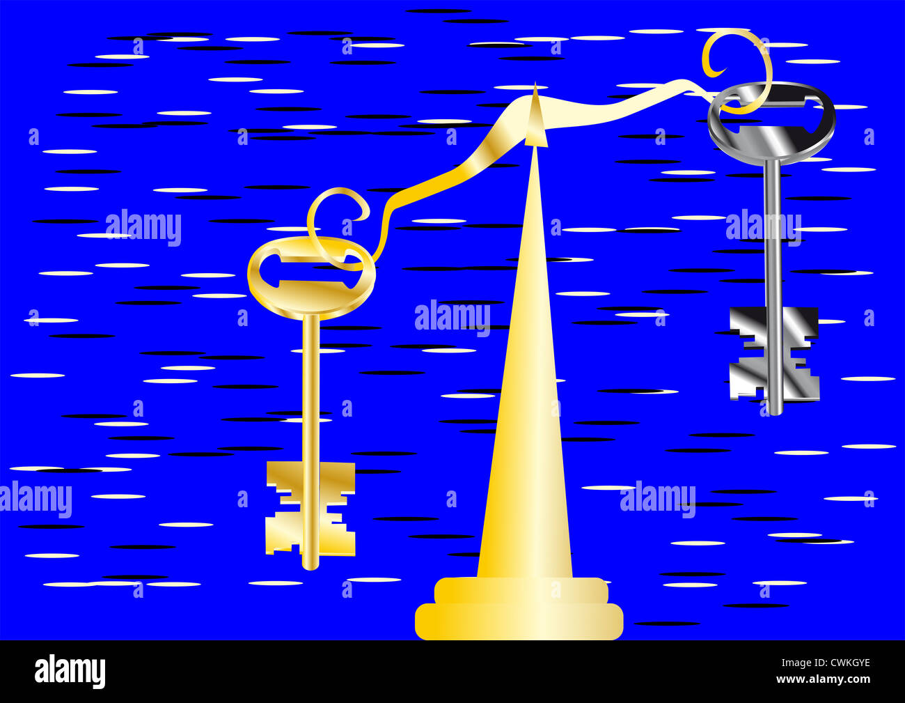 keys in the balance Stock Photo - Alamy