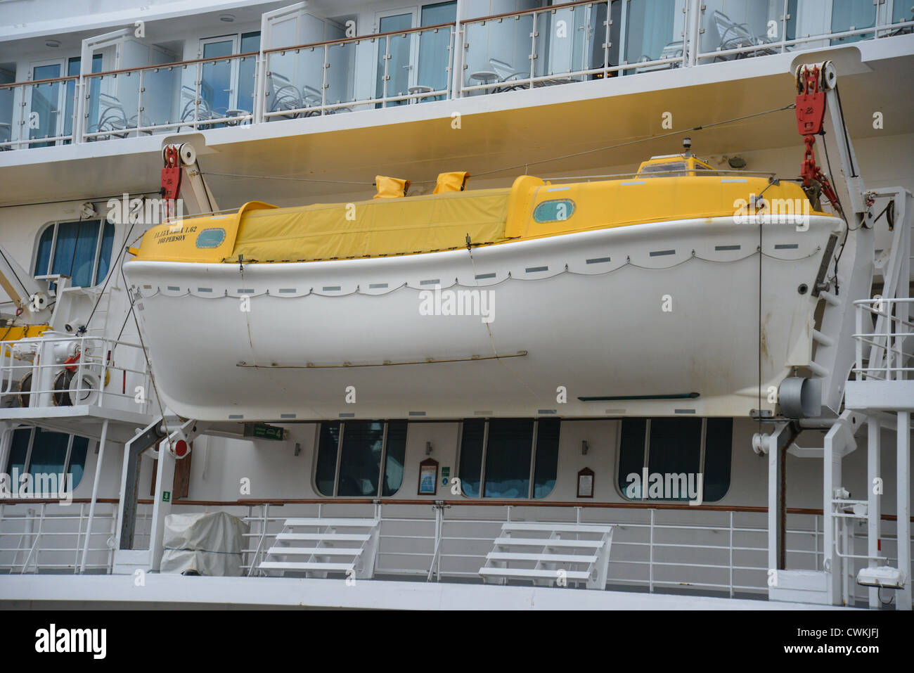 Lifeboat on Fred Olsen M.S.Balmoral cruise ship, Antwerp, Antwerp ...