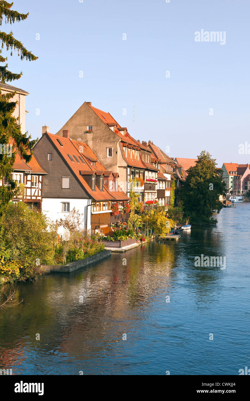 Little Venice (Klein Venedig) and River Regnitz in Bamberg, Germany ...
