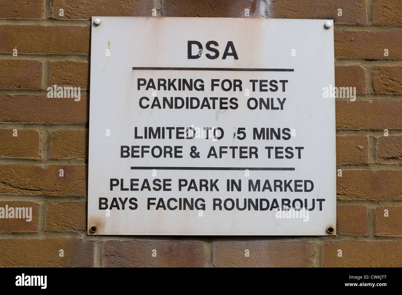 DSA - Practical driving test centre sign in Brighton Stock Photo - Alamy