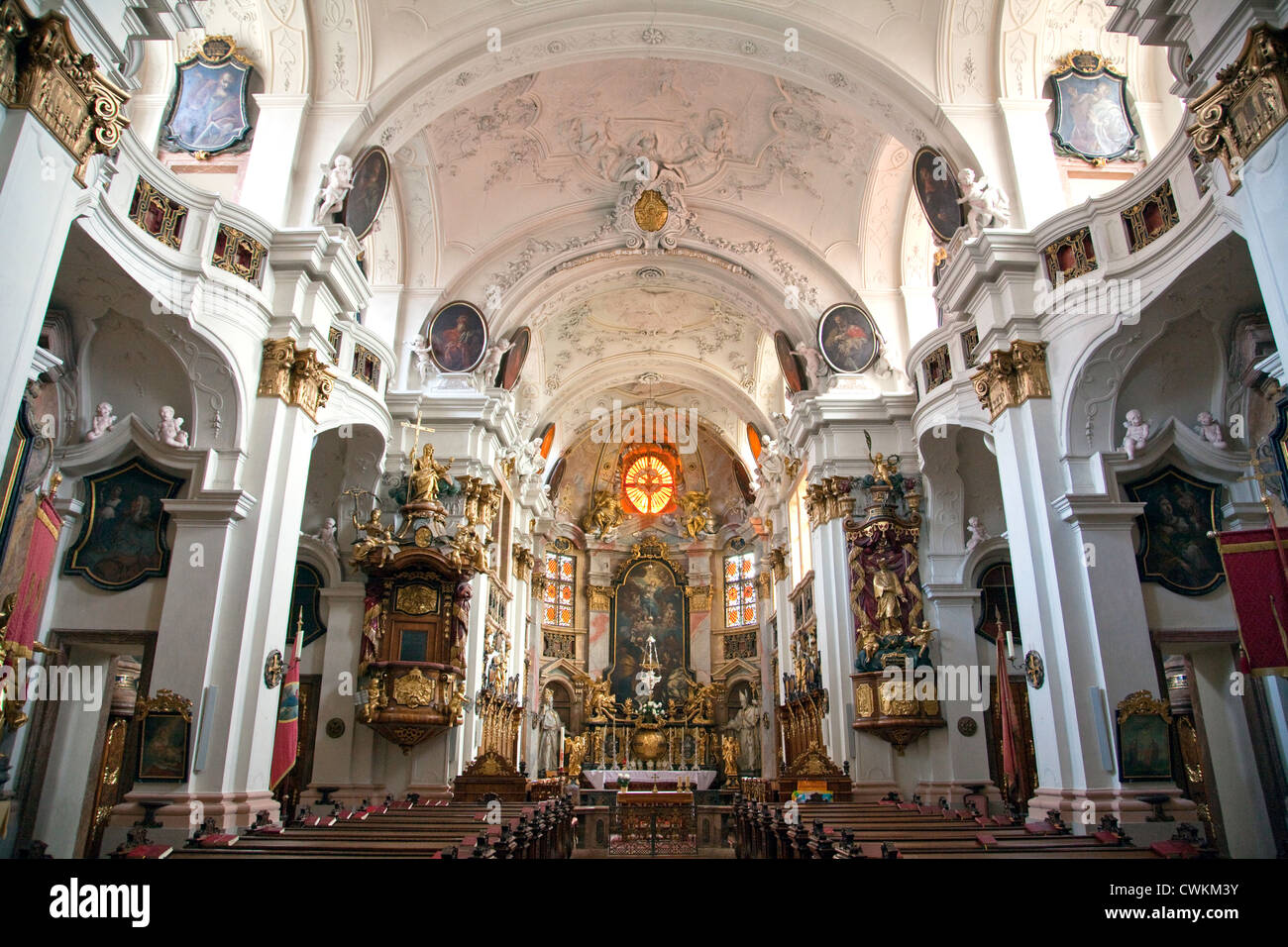 Baroque church interiors hi-res stock photography and images - Alamy