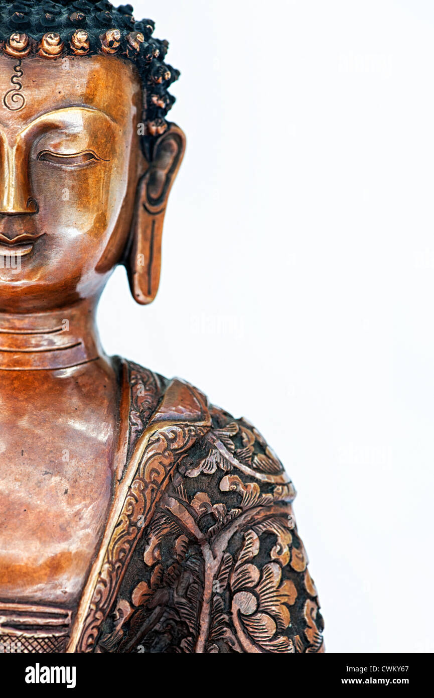 Buddha statue on white background Stock Photo - Alamy