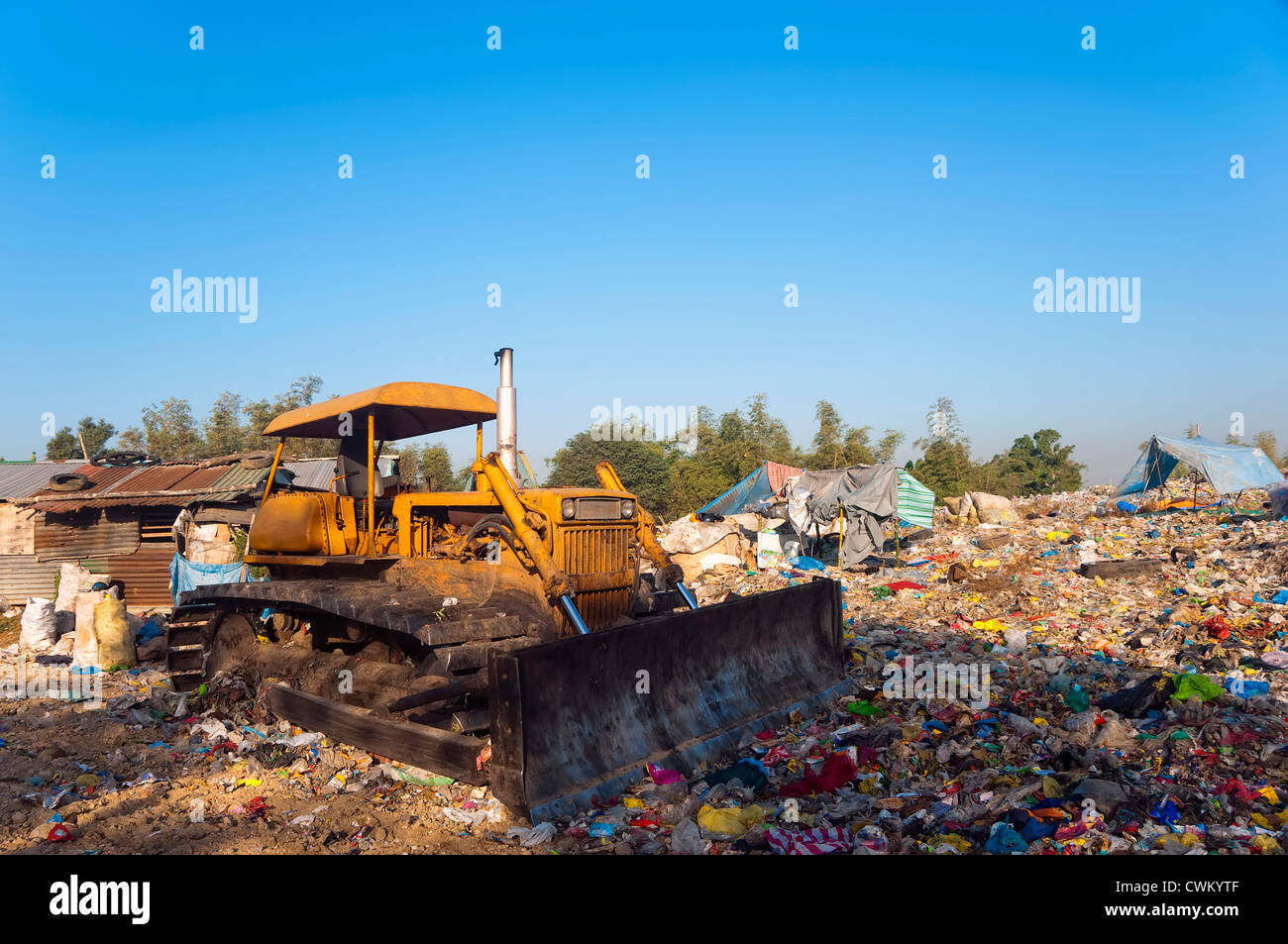 Bulldozer with trash hi-res stock photography and images - Alamy