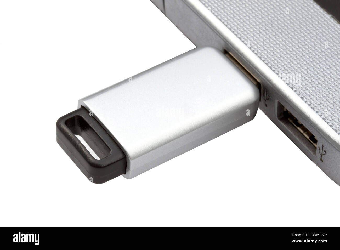 USB Flash Drive and laptop isolated on white Stock Photo - Alamy