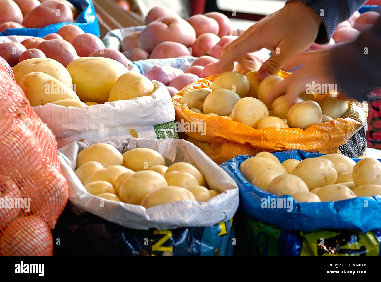 Bags of potatoes hi-res stock photography and images - Alamy