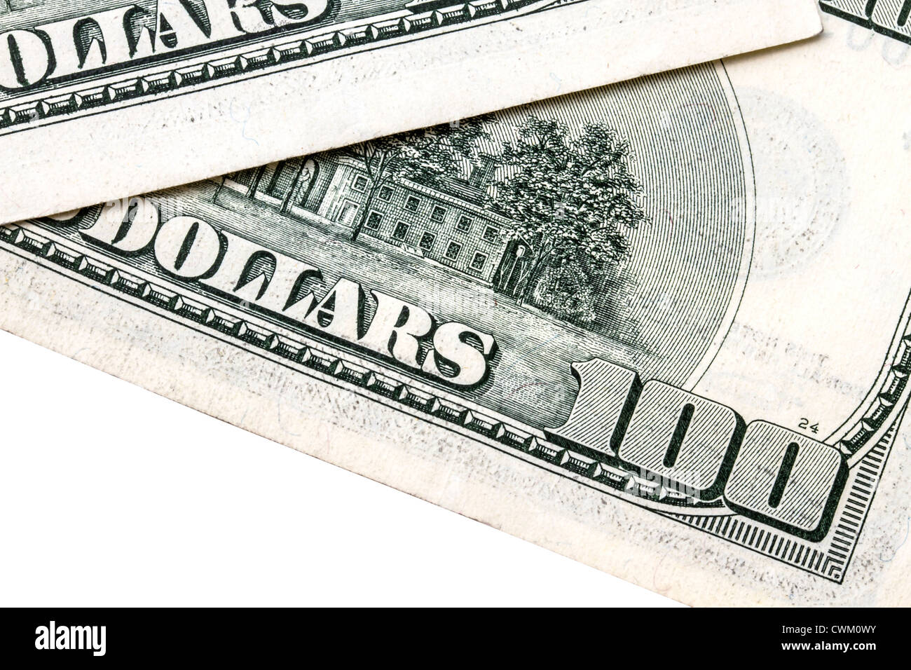 100 USD isolated on white background Stock Photo - Alamy