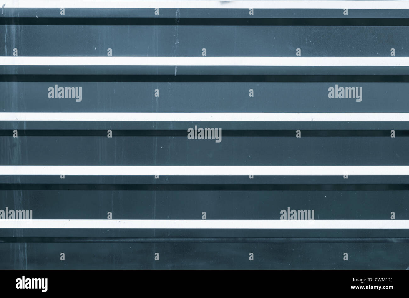 Horizontal ridged blue metal wall background texture Stock Photo - Alamy