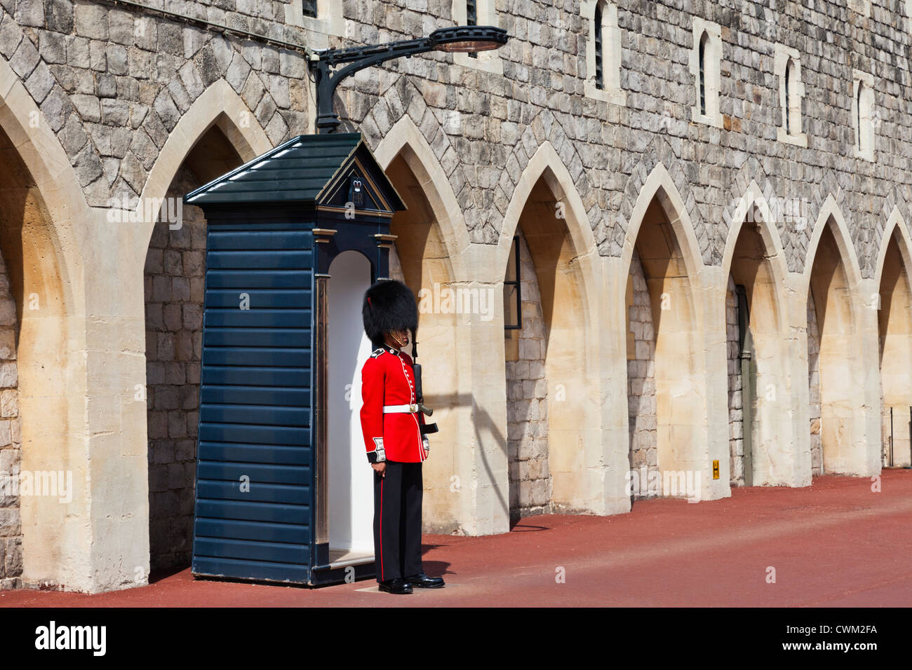 England, Berkshire, Windsor, Windsor Castle, Castle Guard Stock Photo ...