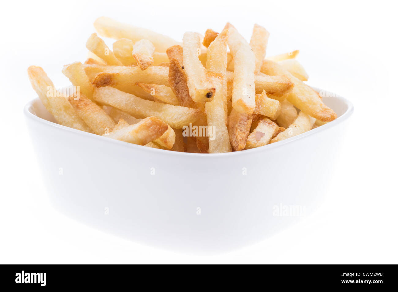 Portion of Chips isolated on white background Stock Photo - Alamy