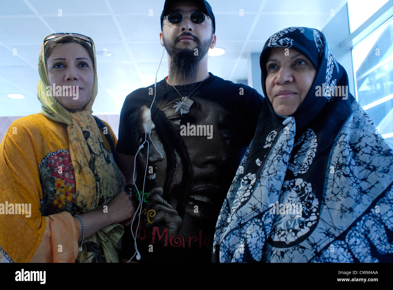 Hassan and his family in the Dubai Metro, UAE, United Arab Emirates ...