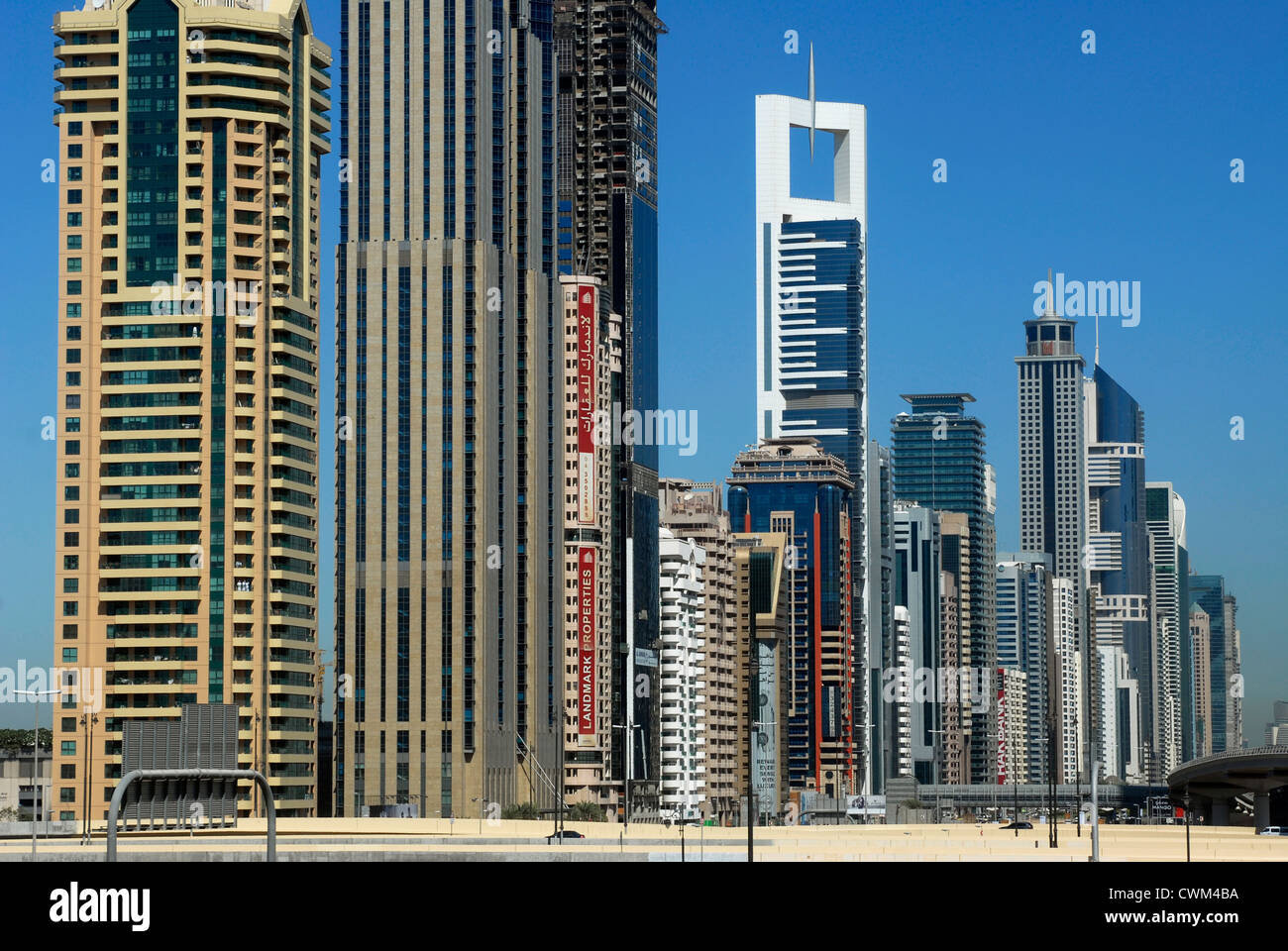 Panoramic View from the Dubai Metro, UAE, United Arab Emirates, South ...