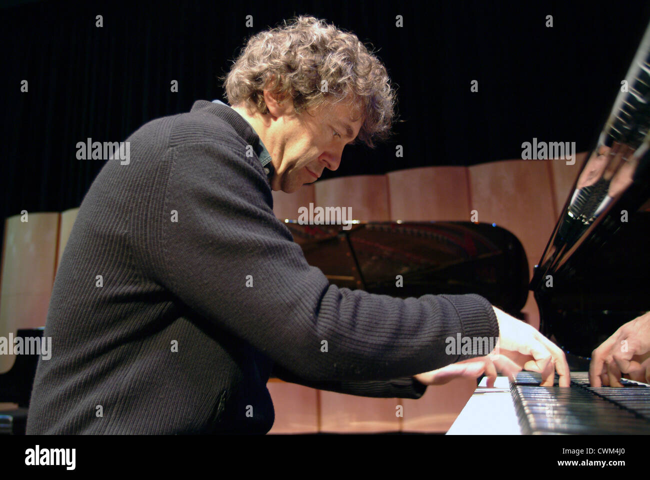 Pascal Roge in rehearsal, Queen Elizabeth Hall, London, UK. Monday 23 ...