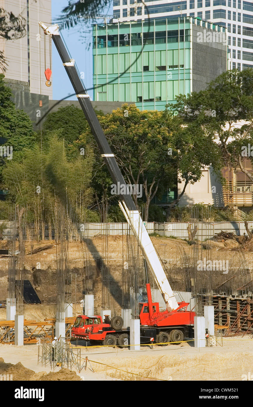 Crane in construction site Stock Photo - Alamy
