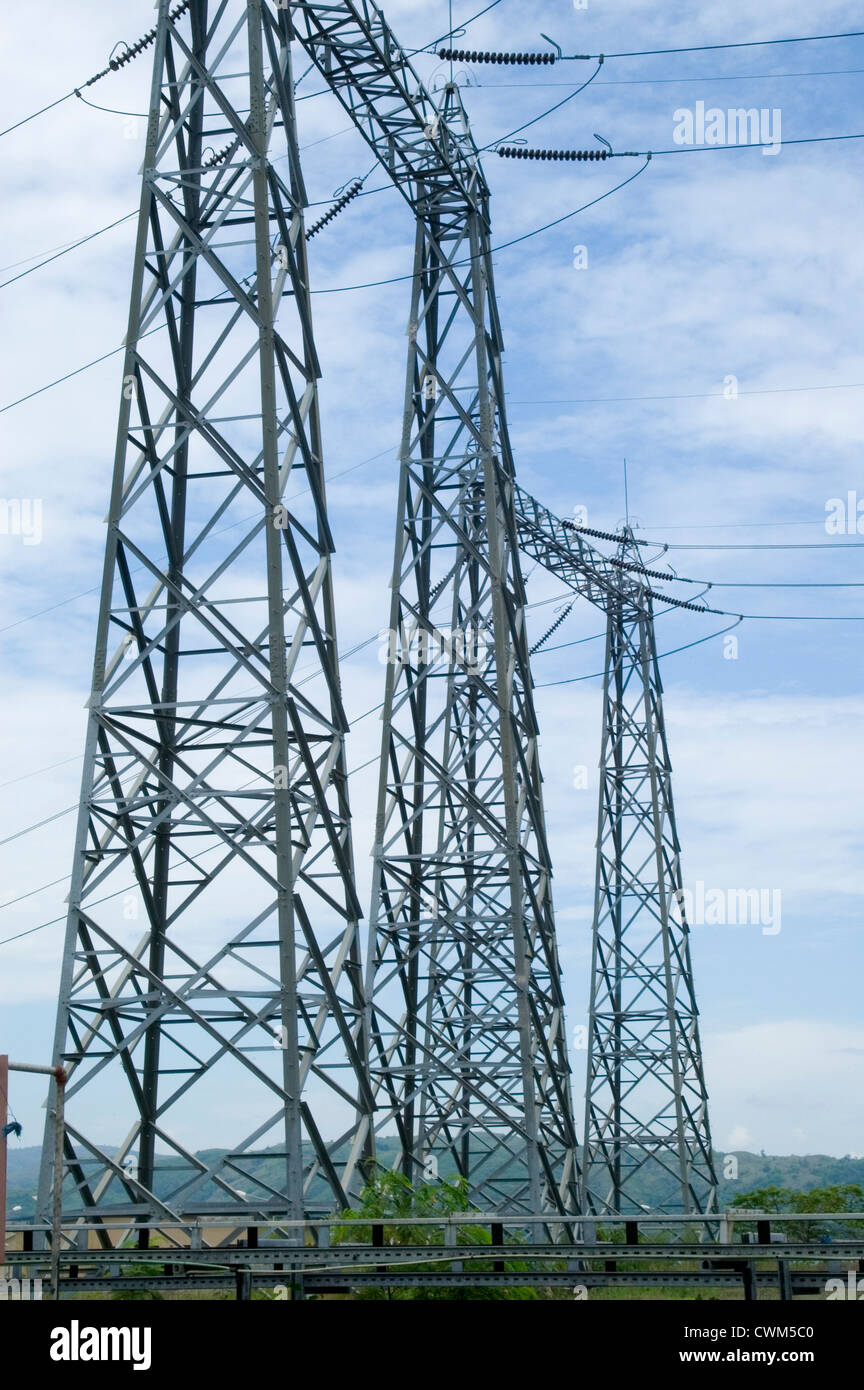 Electrical lines in the city Stock Photo - Alamy