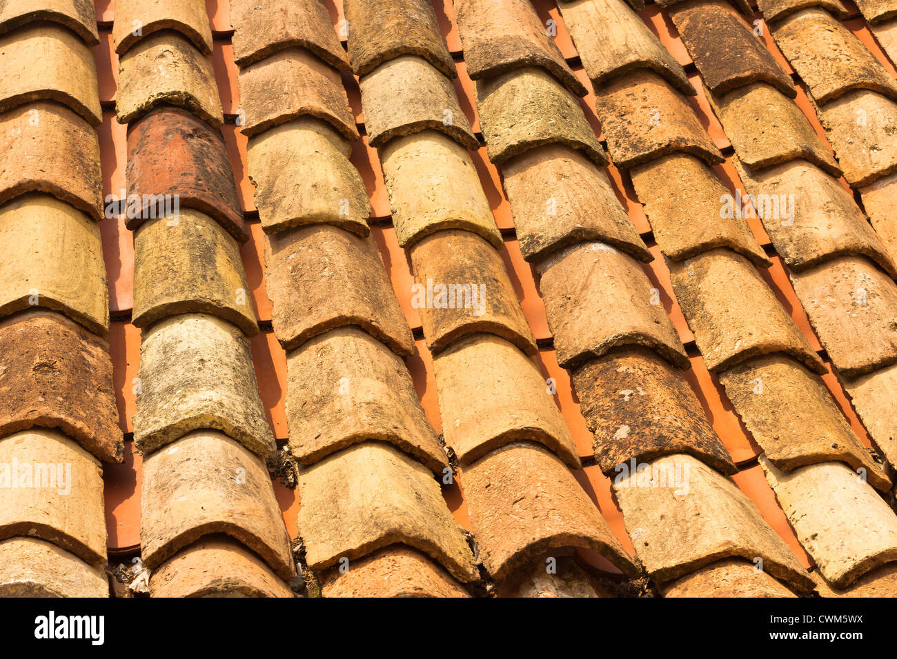 Old clay roof tiles hi-res stock photography and images - Alamy