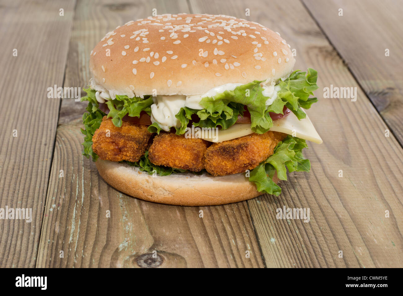 Crispy fish burger hi-res stock photography and images - Alamy