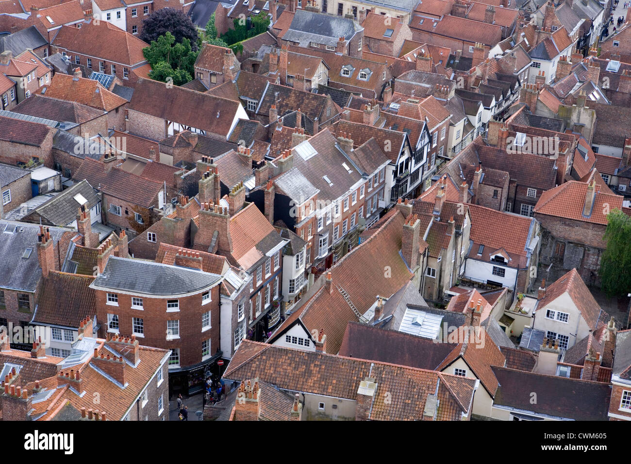 York Shambles from the top of the Minster Stock Photo - Alamy
