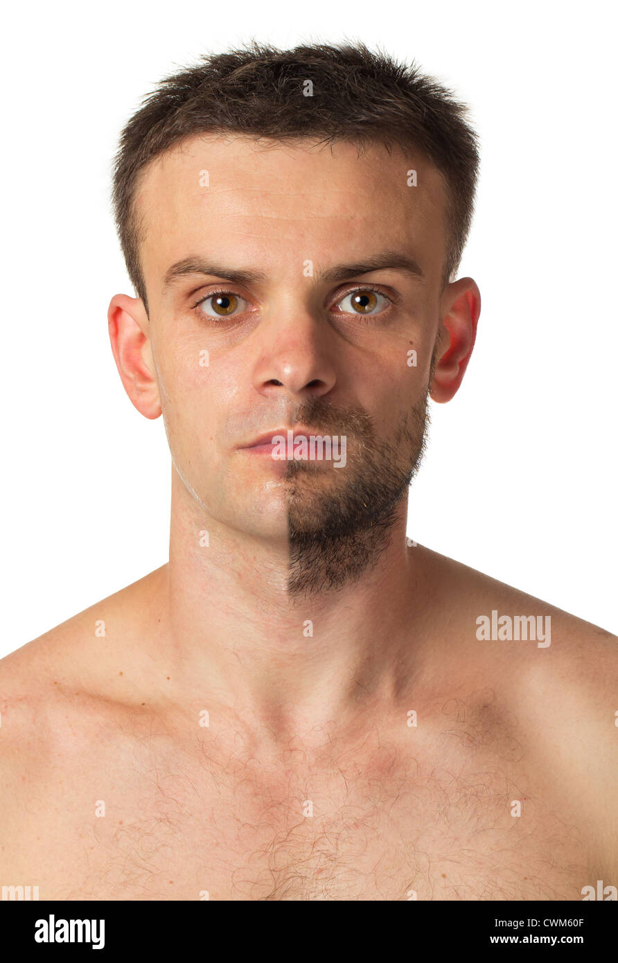Half shaved beard hi-res stock photography and images - Alamy