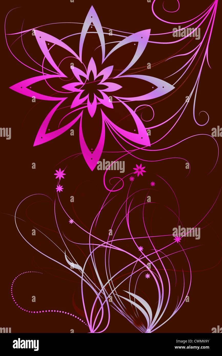 Beautiful illustrated flower background design with gradient Stock ...