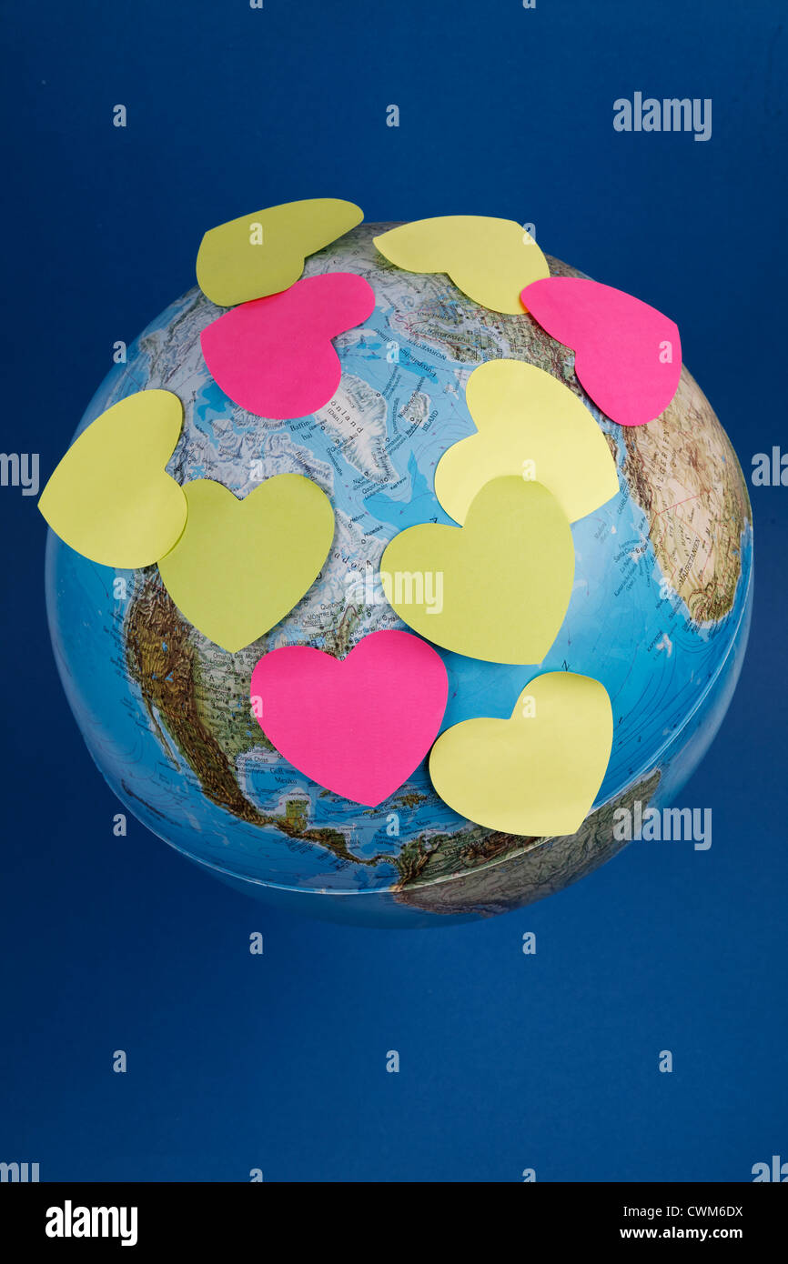 Globe and heart hi-res stock photography and images - Alamy
