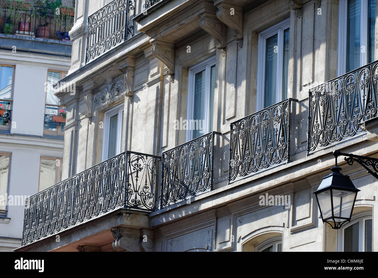 Balconies in paris hi-res stock photography and images - Alamy