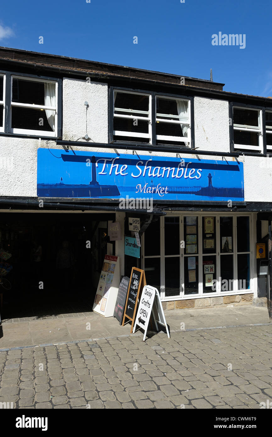 The shambles indoor market whitby north yorkshire england uk Stock ...