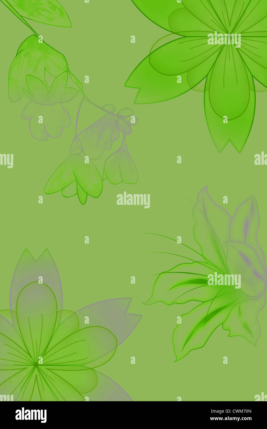 Beautiful illustrated flower background design with gradient Stock ...