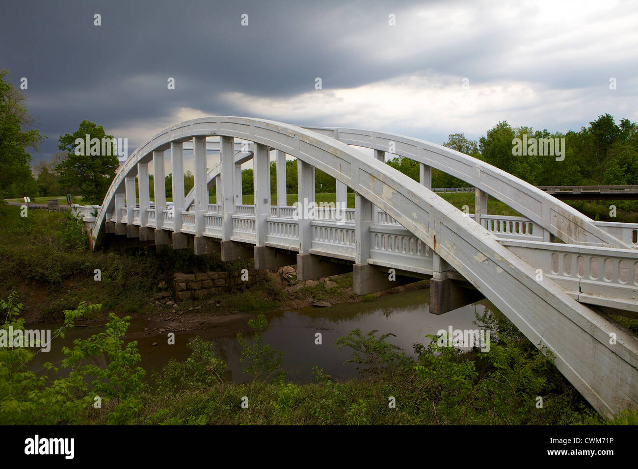 Rainbow Curve Bridge on Route 66 in Kansas Stock Photo - Alamy